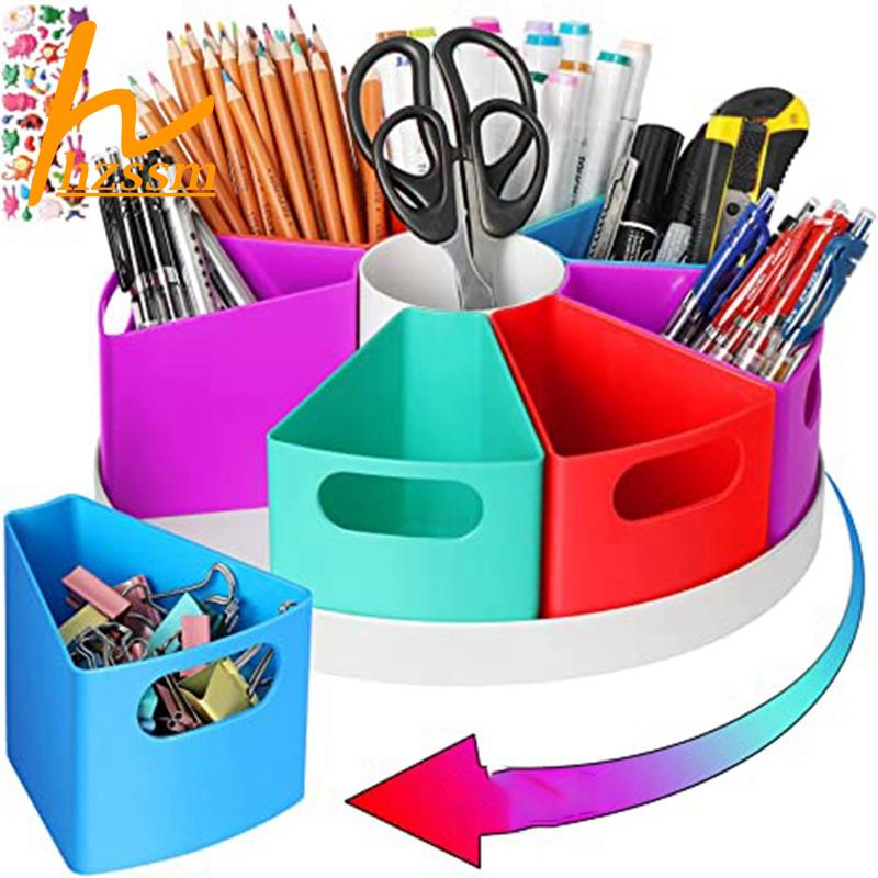 Rotating Desk Organizer for Kids, Art Supply Storage Organizer for ...