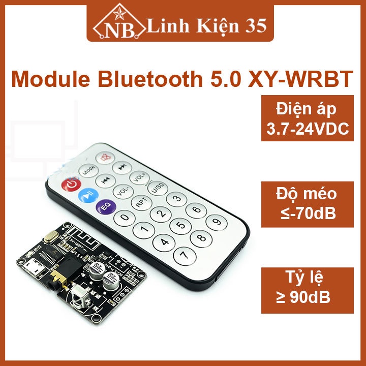 Module giải mã âm thanh Bluetooth 5.0 XY-WRBT, chất lượng âm thanh cực ...