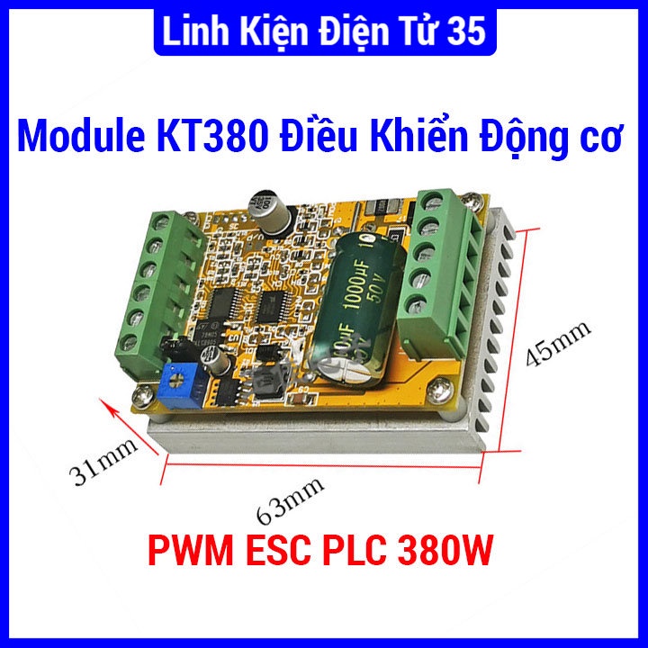 Module KT380 điều khiển động cơ không chổi than PWM ESC PLC 380W, cần ...