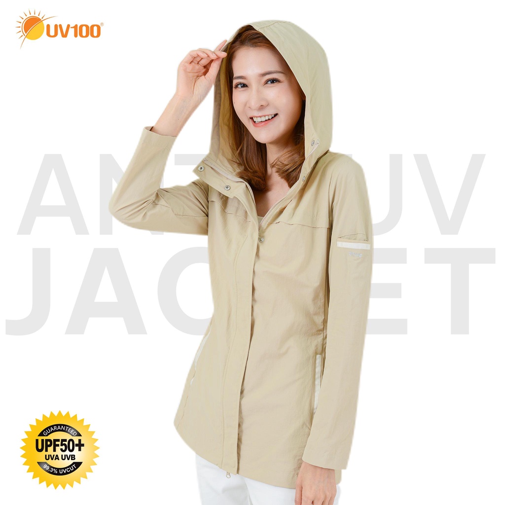Áo khoác chống nắng nữ chống tia UV UPF50+ thoáng mát thiết kế tiện lợi UV100 AA20001 | Shopee ...