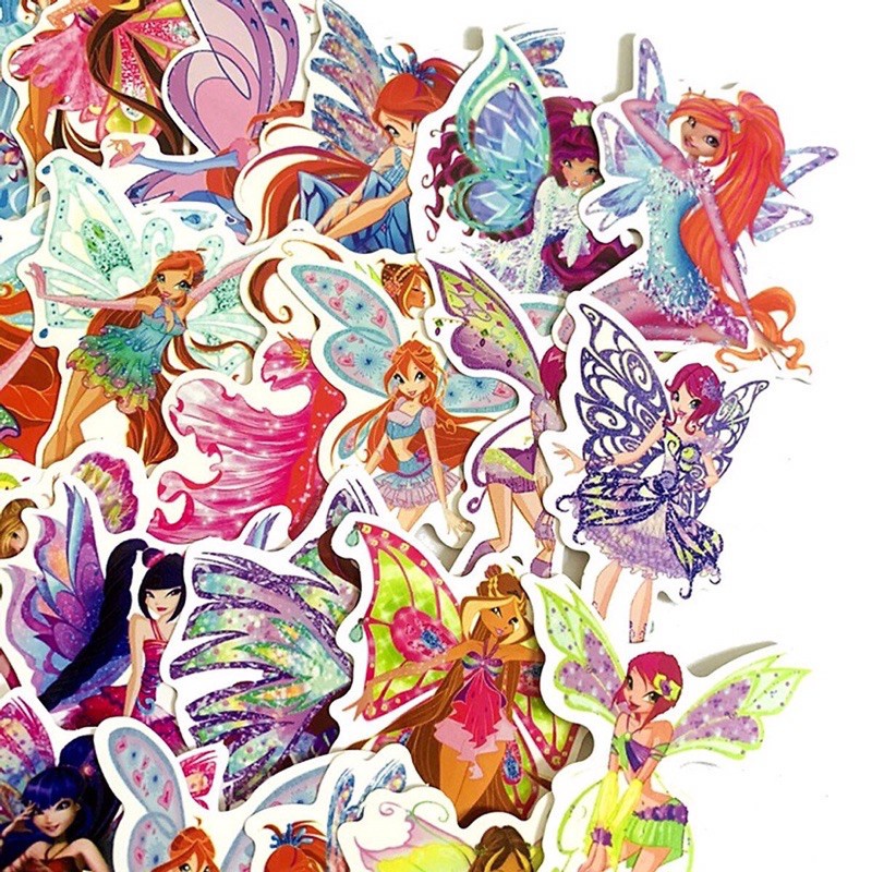 combo 30-60 ảnh sticker WinX Princess công chúa/ hình dán công chúa ...