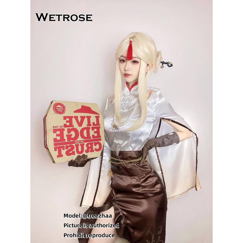 [wetrose] Genshin Impact Ningguang Ning Guang Pizza Hut Co Bộ Quần Áo