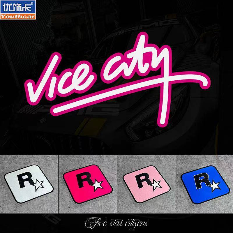 Miếng sticker Vice City GTA phản quang dán trang trí thân xe mô tô /ô ...