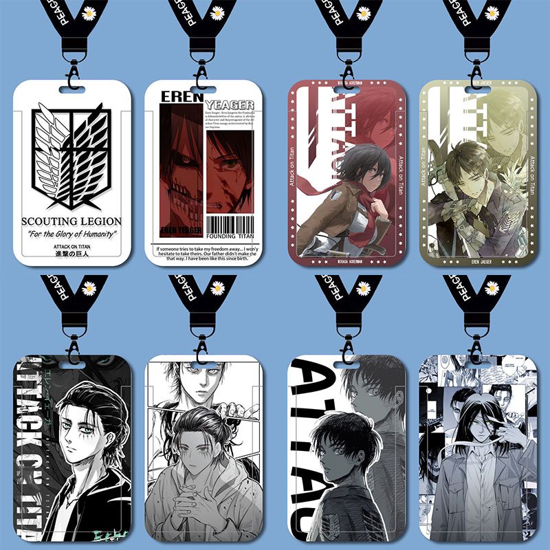 Attack On Titan card sleeve Shingeki no Kyojin Name tag Levi Ackerman ...