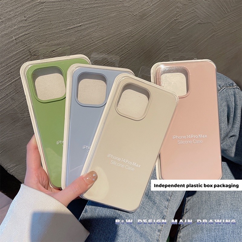 Simple Luxury Mint Green Liquid Silicone Phone Case Compatible for ...