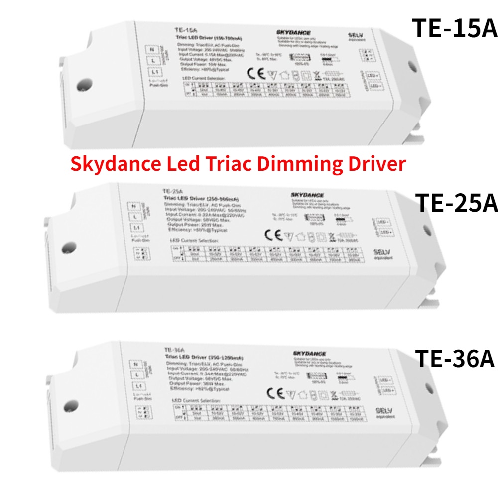 Trình Điều Khiển Điều Chỉnh Độ Sáng Đèn Led TE-15A / 25A / 36A 200-240V 15-36W 150-1200mA ...