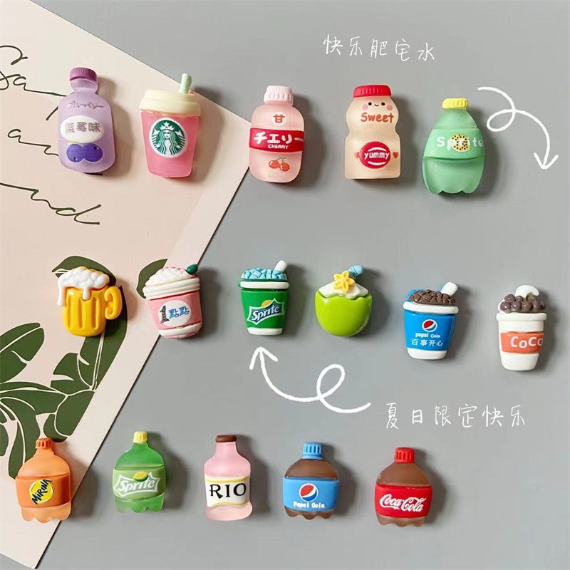 Set 11 Sticker Nam Châm Dán Tủ Lạnh Hình Chai Nước Ngọt Mini | Shopee ...