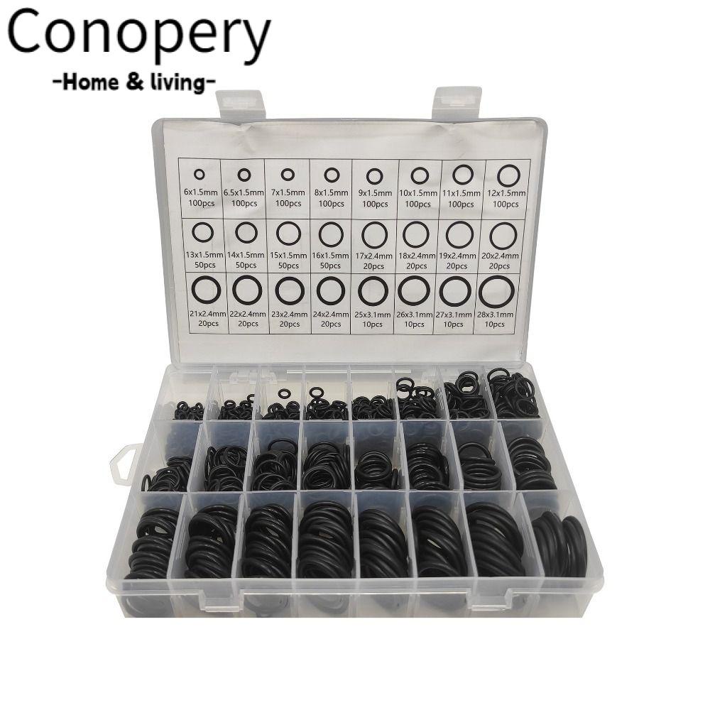 Conopery 1200 cái o ring gaskets kit, chống nhiệt nitrile cao su o-ring ...