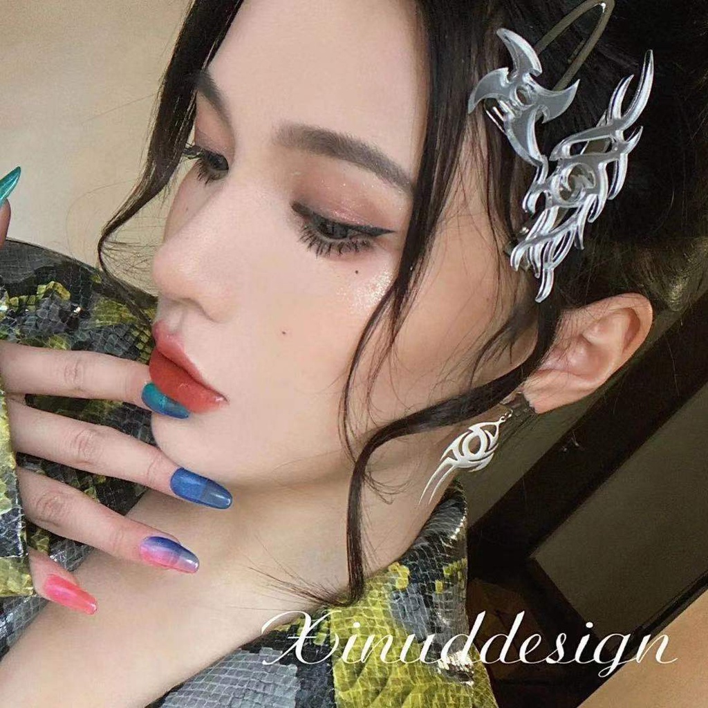 INS Hairpin Super Cool Girl Hairpin Harajuku Girl Personality Mirror ...