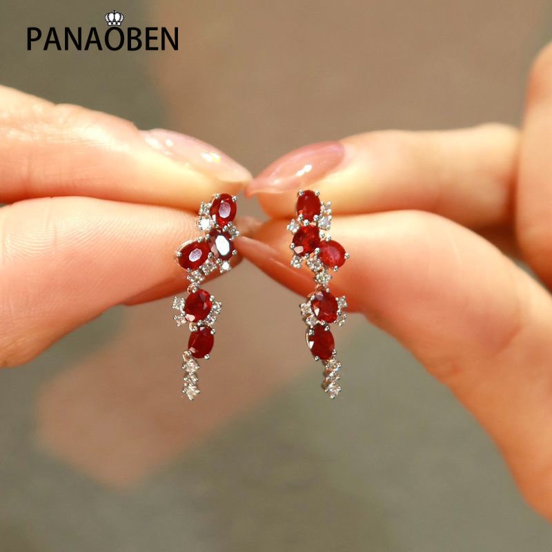 Lấy Cảm Hứng Từ Tua Rua Ruby Nhiều Lớp Bông Tai Dài Nữ Tinh Tế Bông Tai ...