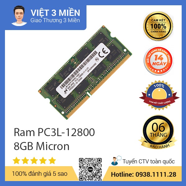 Ram Laptop PC3L-12800 8GB Micron | Shopee Việt Nam
