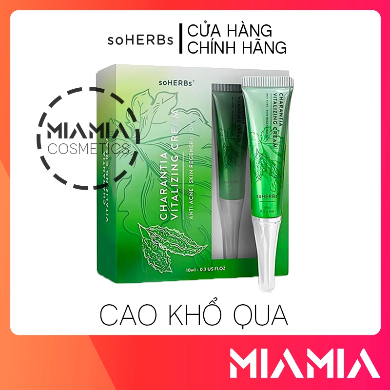 Cao Mụn Khổ Qua soHERBs Chính Hãng Charantia Vitalizing Cream 10ml ...