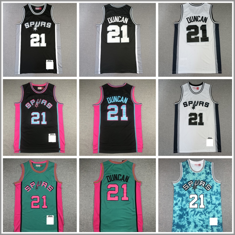 Áo Bóng Rổ Nam Thêu Số 21 Tim Duncan Jersey San Antonio Spurs | Shopee ...