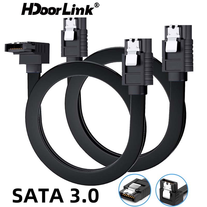 Dây Cáp SATA III HdoorLink 90 Độ 6Gbps 7pin SATA 3.0 Thẳng Sang Cáp Dữ ...