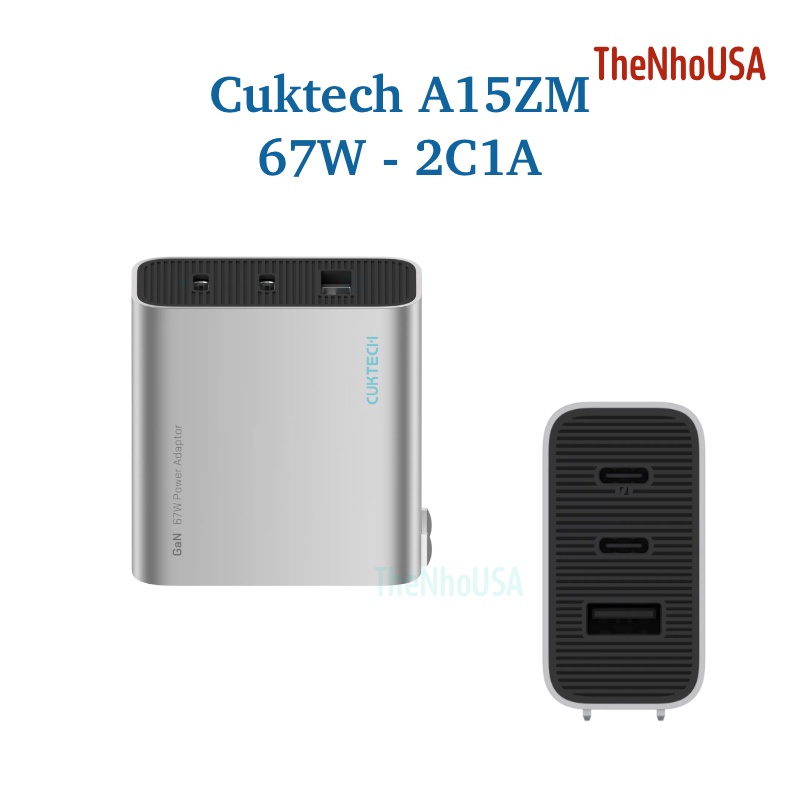 Củ sạc nhanh Cuktech 67W 15C 3 cổng 2C1A PD PPS QC3+ | Shopee Việt Nam