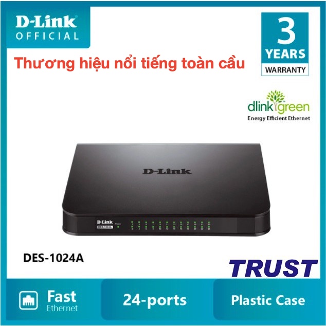 D-LINK DES-1024A - Bộ chia cổng mạng 24 cổng 10/100 Mbps | Shopee Việt Nam