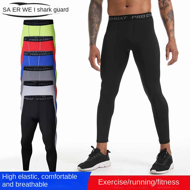 Cropped Quick-Drying Sports Tight Pants Compression Training Men's and ...