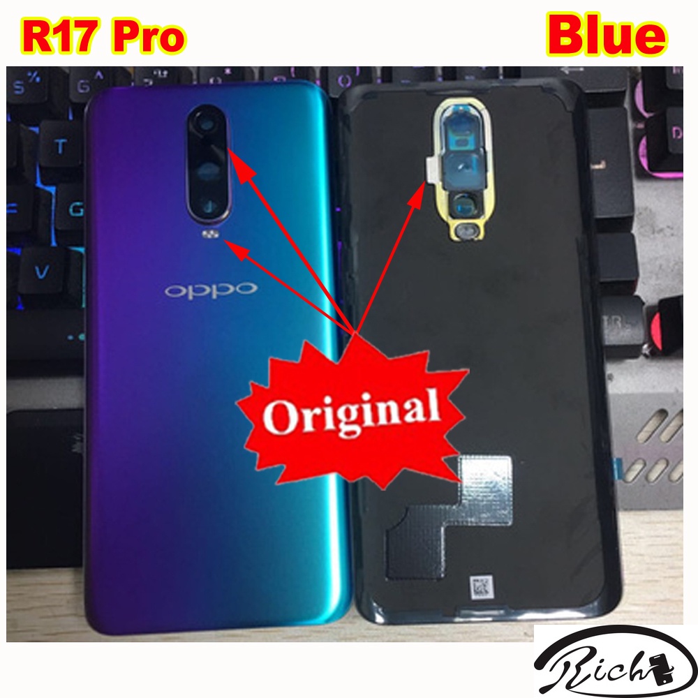 Nguyên bản dành cho oppo r17 pro nắp pin mặt sau vỏ ngoài nắp sau nắp r17pro thay thế bằng băng ...