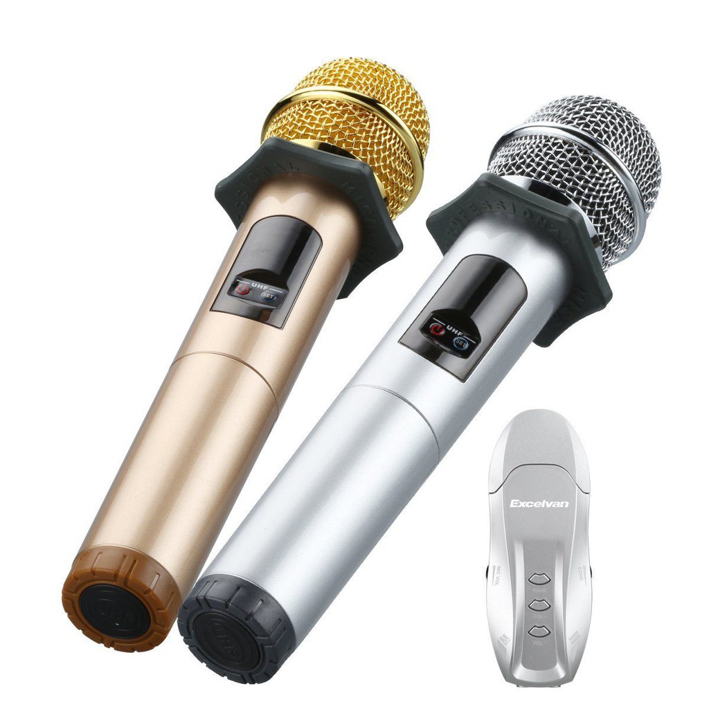 Mic Karaoke Không Dây Excelvan K18U (Mic đôi) - Chính hãng | Shopee ...