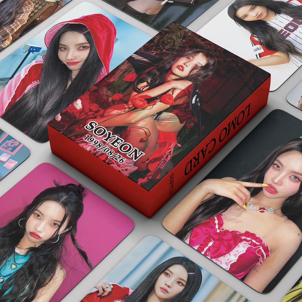 55pcs/box SOYEON (G)I-DLE Photocards Album I FEEL Lomo Cards GIDLE Kpop Postcards New Arrivals ...
