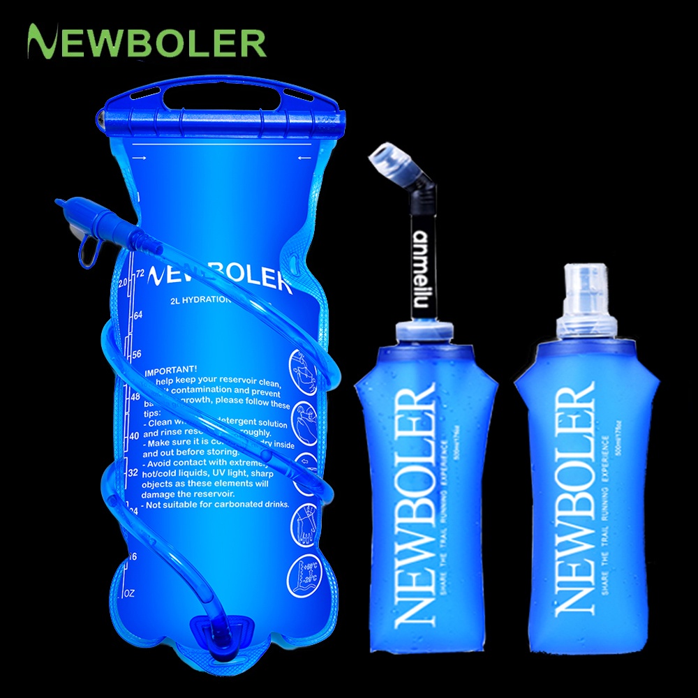 NEWBOLER Bình nước 500ml 1l/1.5/2l/3l bằng TPU không chứa BPA khi đi bộ/ chạy bộ/ đạp xe ...