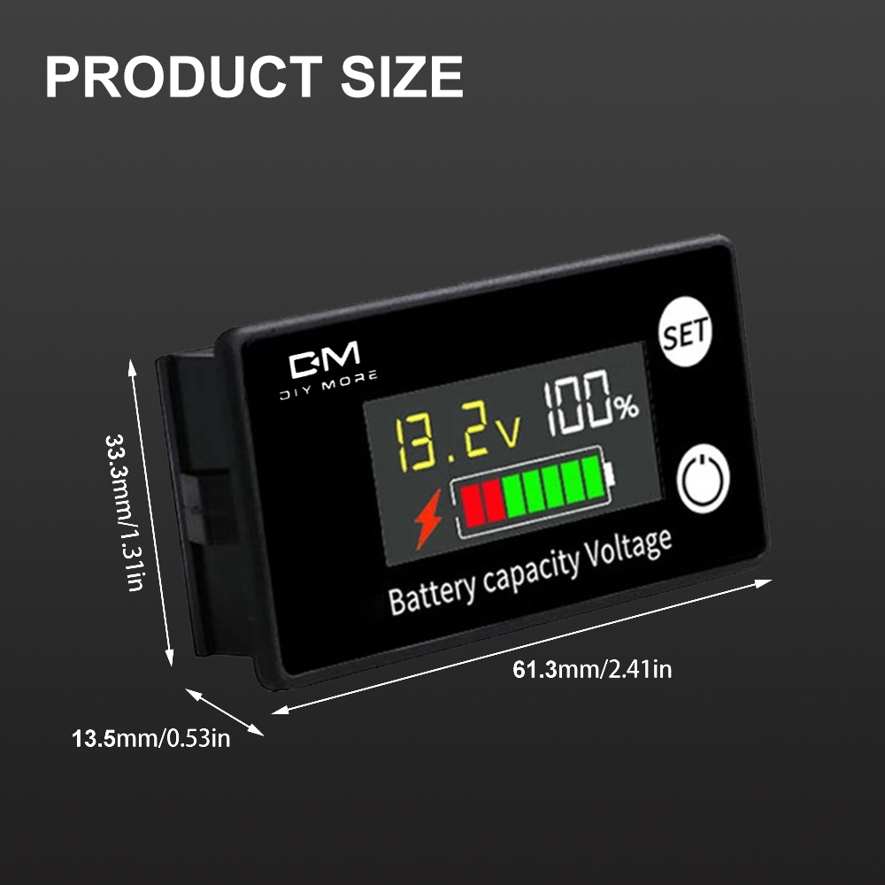 GAQQEE Đồng Hồ Đo Dung Lượng Pin Li-ion 6133A DC 8V-100V | Shopee Việt Nam