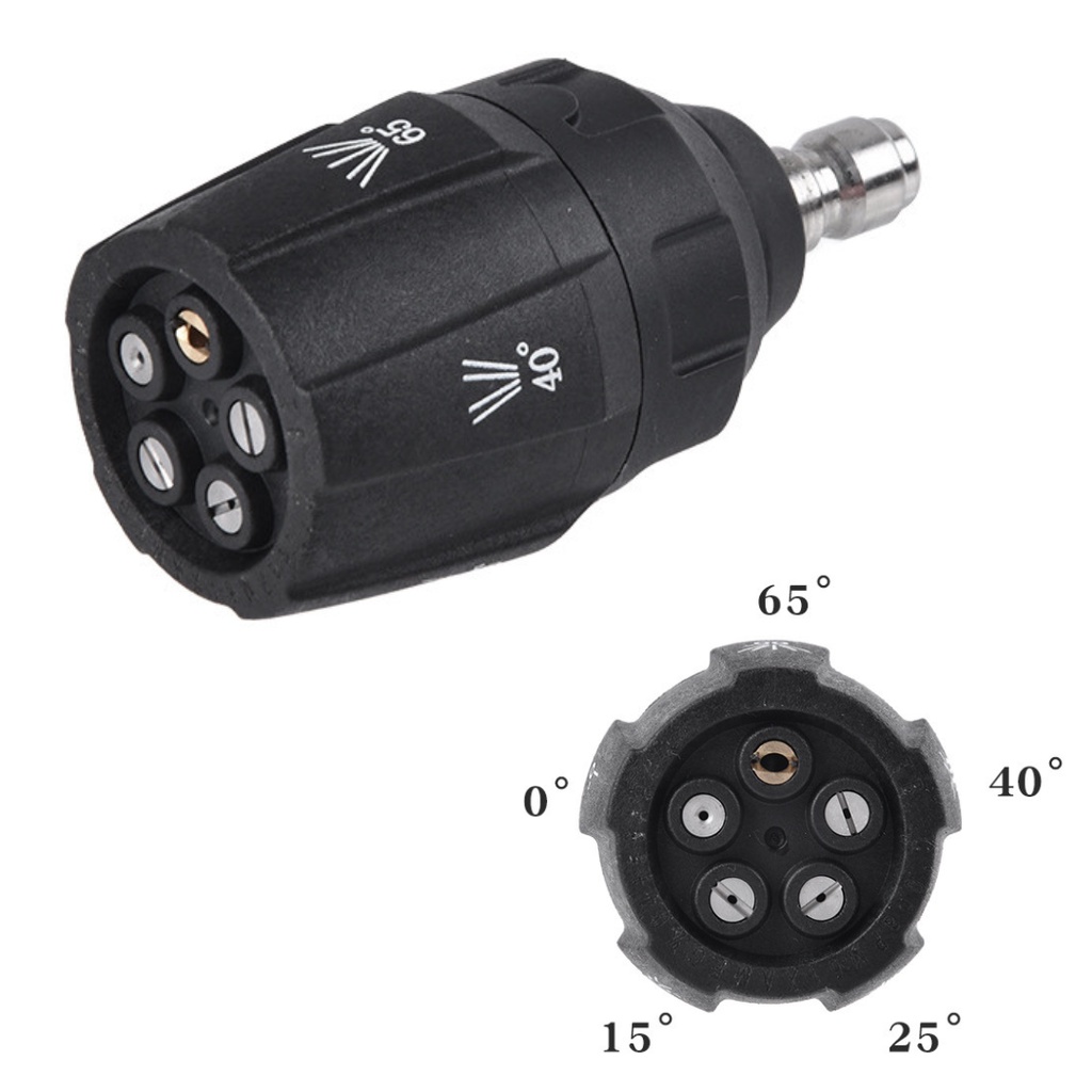 Béc Phun 5 Trong 1 Nhiều Góc Độ Dùng Cho Máy Rửa Xe Ren Nối Nhanh 1/4 ...