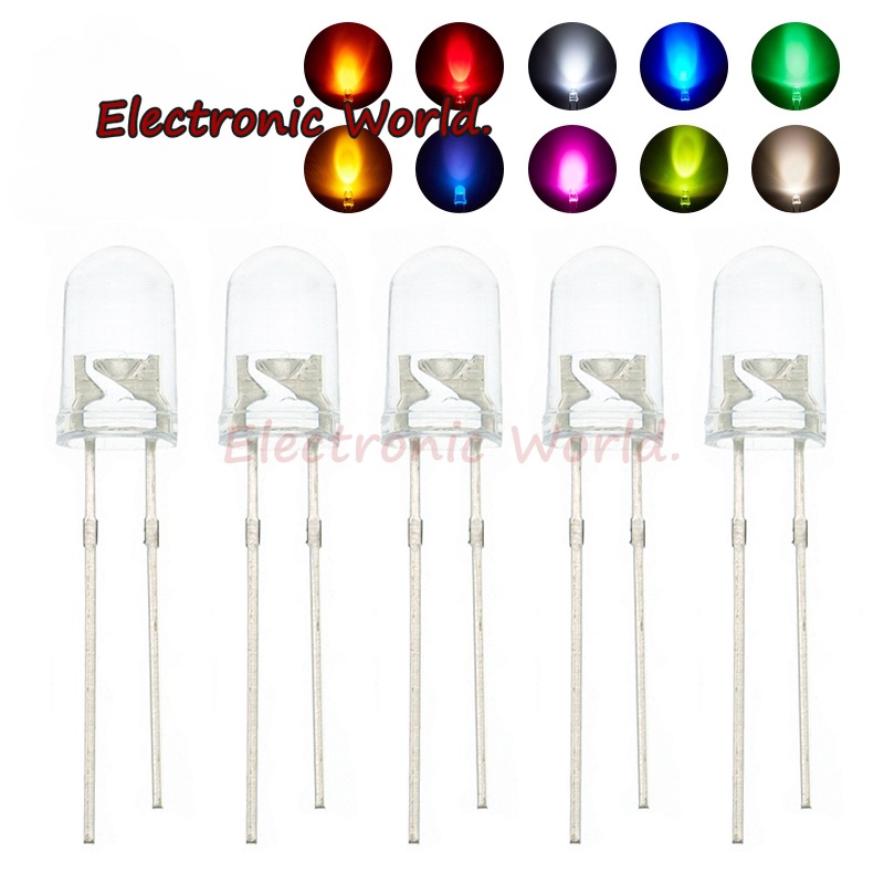 Set 100 Điốt Đèn LED 5mm 2V 3V Nhiều Màu Sắc Ấm Áp | Shopee Việt Nam