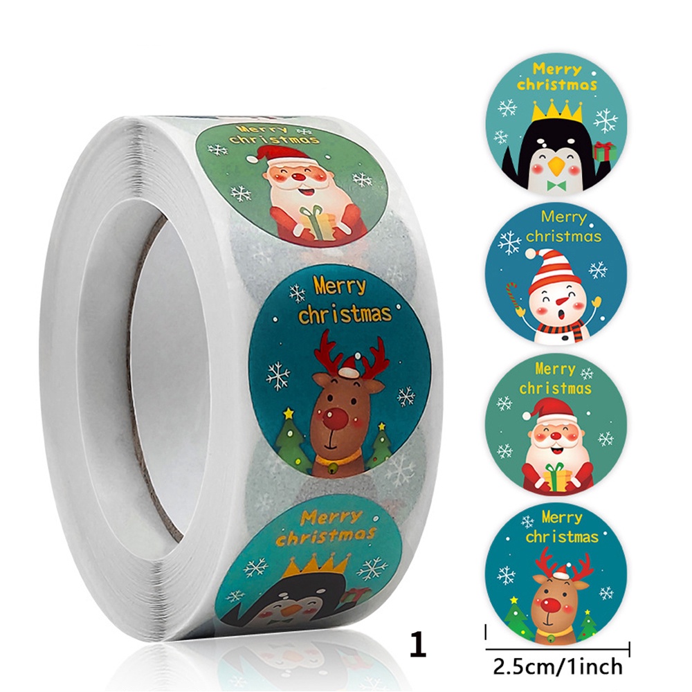 Merry christmas sticker envelope cards holiday party gift box trang trí ...