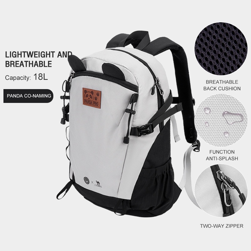 Balo du lịch CAMEL CROWN 18l siêu nhẹ không thấm nước có thể gập lại cho nam nữ đi bộ đường ...
