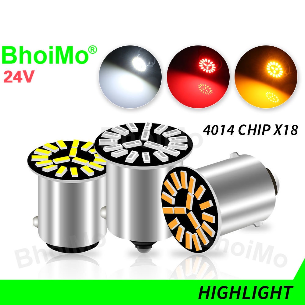 Bóng Đèn LED Phanh Xe Hơi 18SMD 1156 BA15S P21W DC24V 1157 BAY15D P21 / 5W 4014 | Shopee Việt Nam