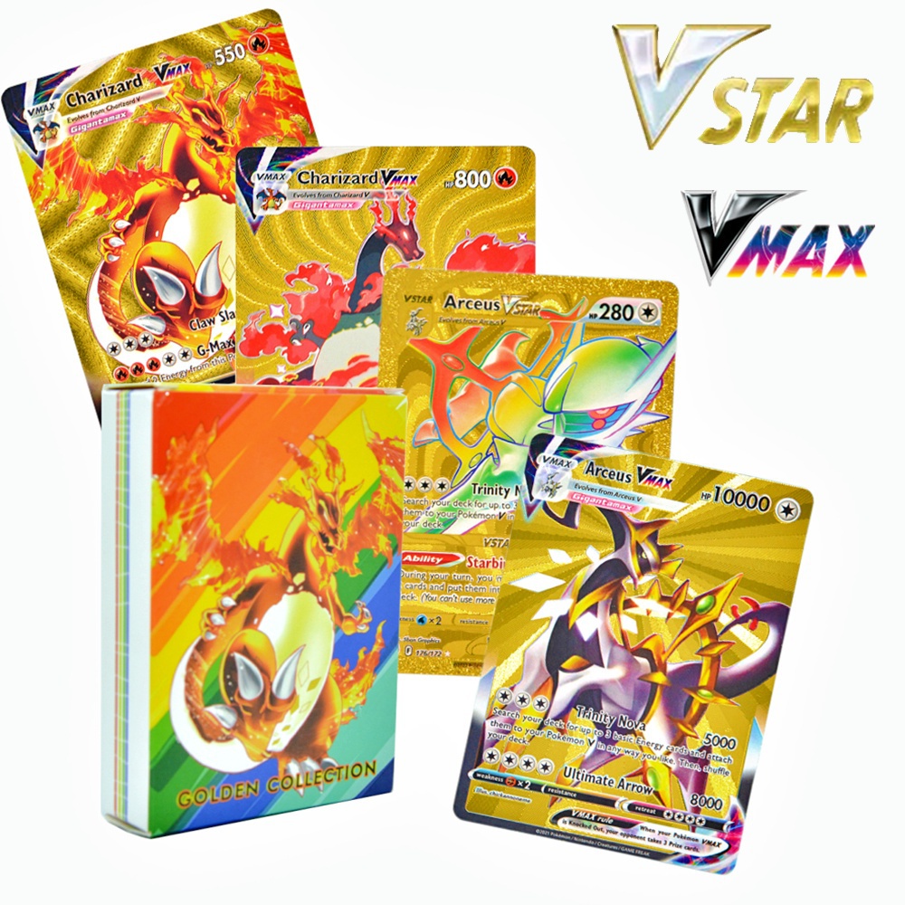 Set 55 Thẻ Bài Pokemon 10000Hp Arceus Charizard Vmax Vstar Thẻ trò chơi ...