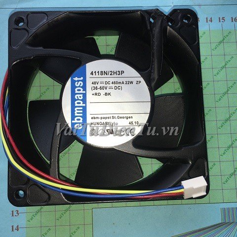 4118N-2H3P Quạt tản nhiệt 48V 22W 120x120x38mm Ebmpapst 4 dây | Shopee Việt Nam