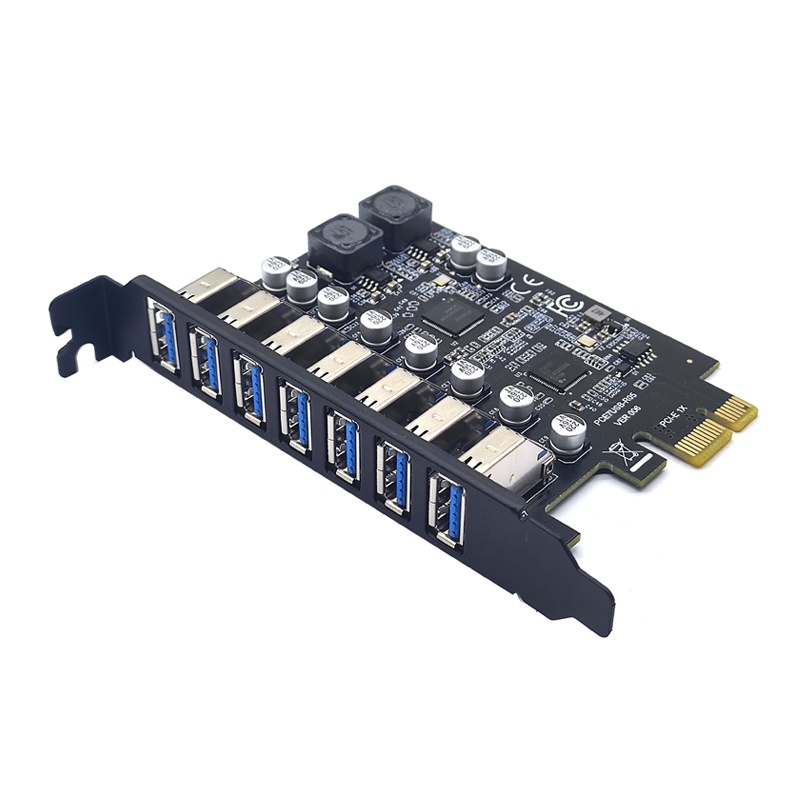 Usb 3.0 pci express adapter pci e to 7 ports usb 3 expansion adapter card usb3 pcie pci-e x1 ...