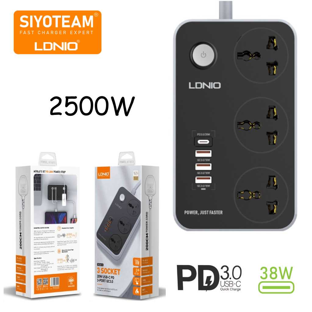 Ổ Cắm Điện Đa Năng Hoco DC15/sạc nhanh chịu tải 2500W QC 3.0 18W Type C ...