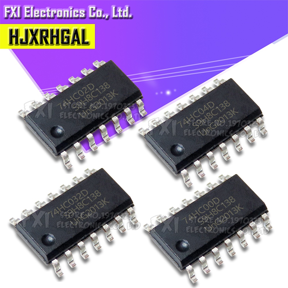 Bộ 10 Linh Kiện Điện Tử 74HC14D 74HC14 SOP SN74HC14DR SOP-14 74HC00D 74HC00 74HC04D 74HC04 ...