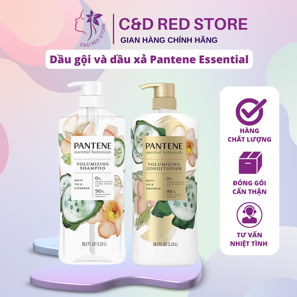 Dầu gội Pantene Essential Botanicals Volumizing Shampoo White Tea and ...