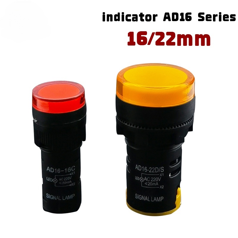 Ad16-16sm 16 / 22mm đèn led nhấp nháy màu đỏ chỉ báo cảnh báo 12v 24v ...