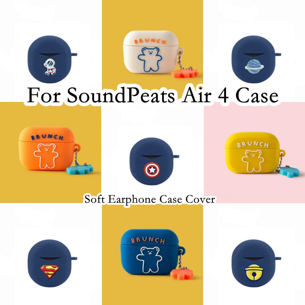 [Bán Nóng]Cho SoundPeats Air 4 ốp tai ng Case Vỏ Bảo Vệ Hộp Sạc Tai Nghe Phim hoạt hình dễ ...