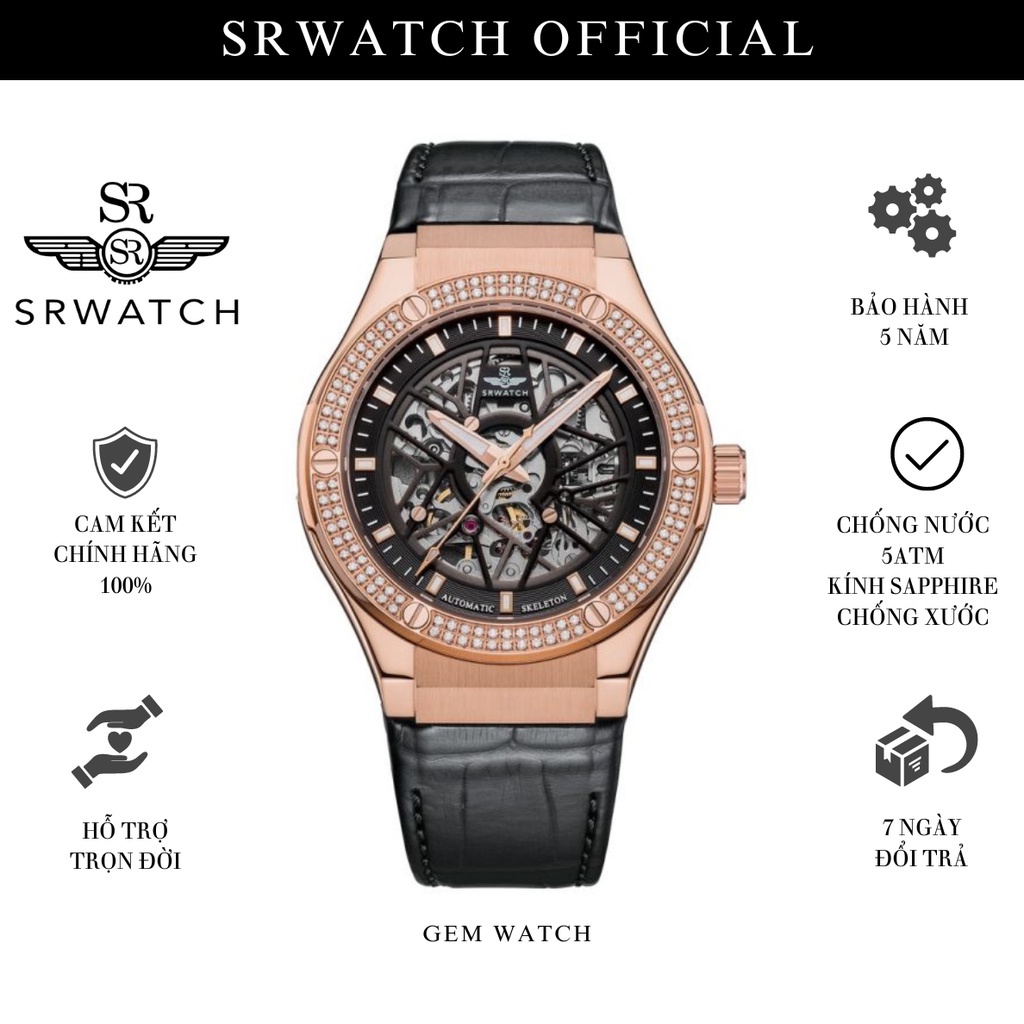 Đồng Hồ Nam SRWATCH Skeleton SG19193.4901 Kính Sapphire - Chính Hãng Bảo Hành 5 năm - Srwatch ...