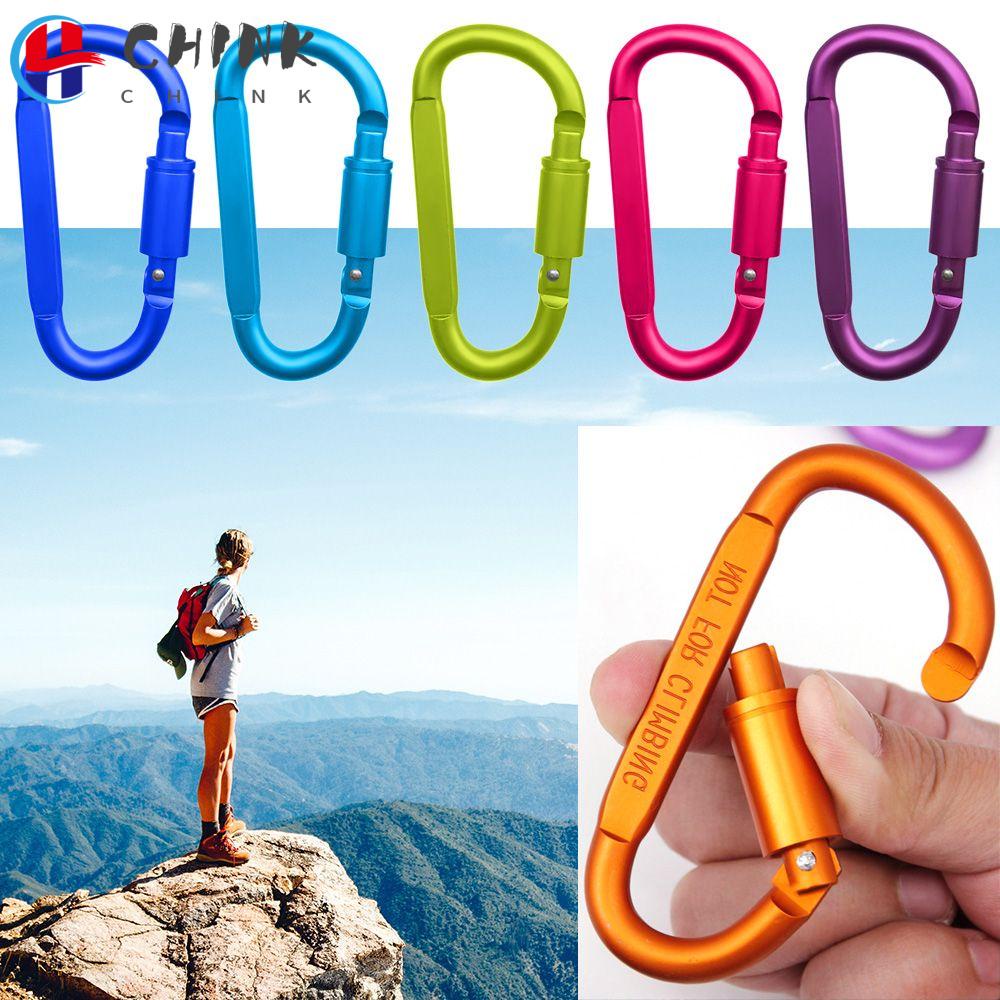 Chink 3 cái nút leo núi màu đen thể thao ngoài trời thiết bị nhôm màu ...