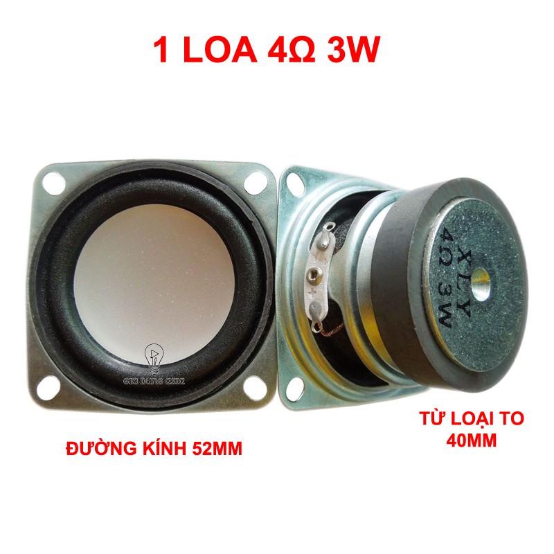 Loa 4 Ohm 3W toàn dải đường kính 52mm (Từ loại to - 40mm) âm thanh trong trẻo | Shopee Việt Nam