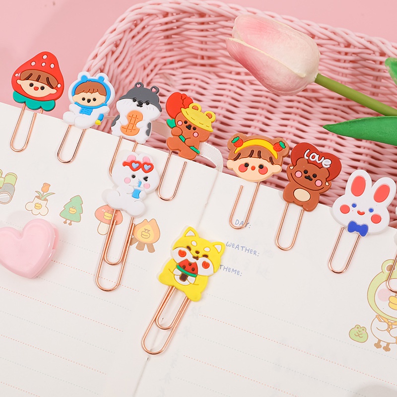 MEOWU Ghim Kẹp Tài Liệu, Giấy Tờ, Bookmark Cài Hình Thú Hoạt Hình Cute ...