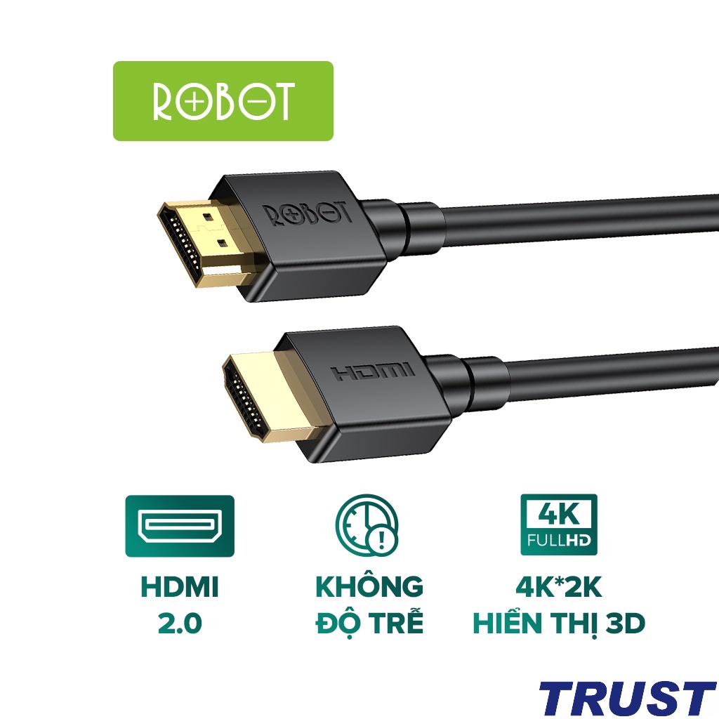 Cáp Kết Nối Cổng HDMI ROBOT RFH02/RFH03 Hỗ Trợ Độ Phân Giải 4K Chiều Dài 1m/2m/3m | Shopee Việt Nam