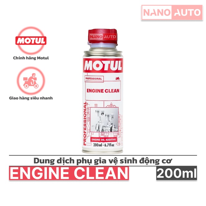 [Phụ gia động cơ] Dung dịch vệ sinh động cơ MOTUL ENGINE CLEAN 200ml | Shopee Việt Nam