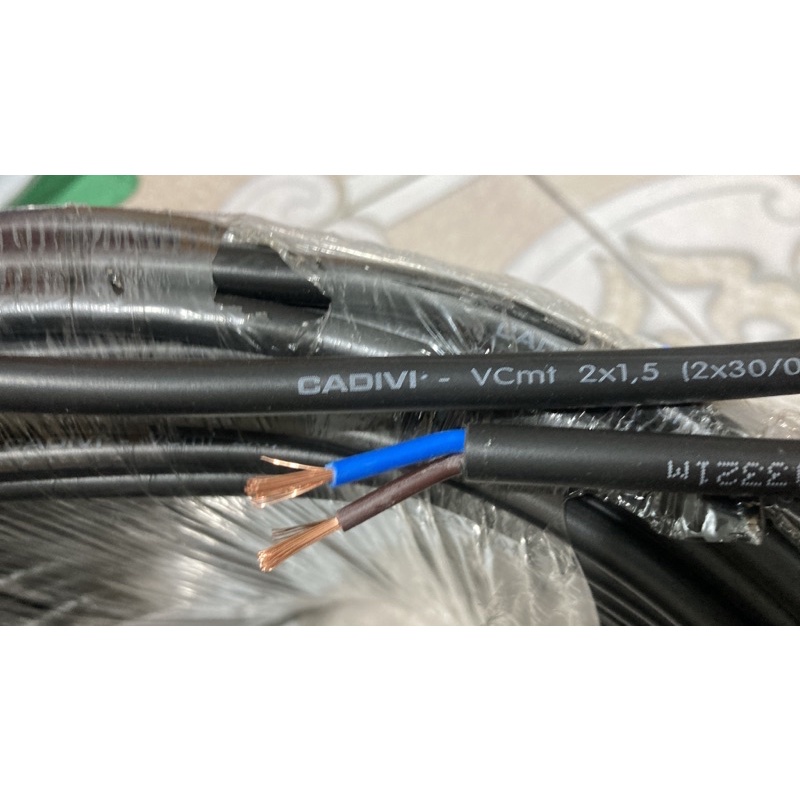(Gía 1 mét) Dây điện Cadivi đôi mềm tròn VCMT 2X0.75, 2X1.5, 2X2.5 2 lớp vỏ bọc đen | Shopee ...