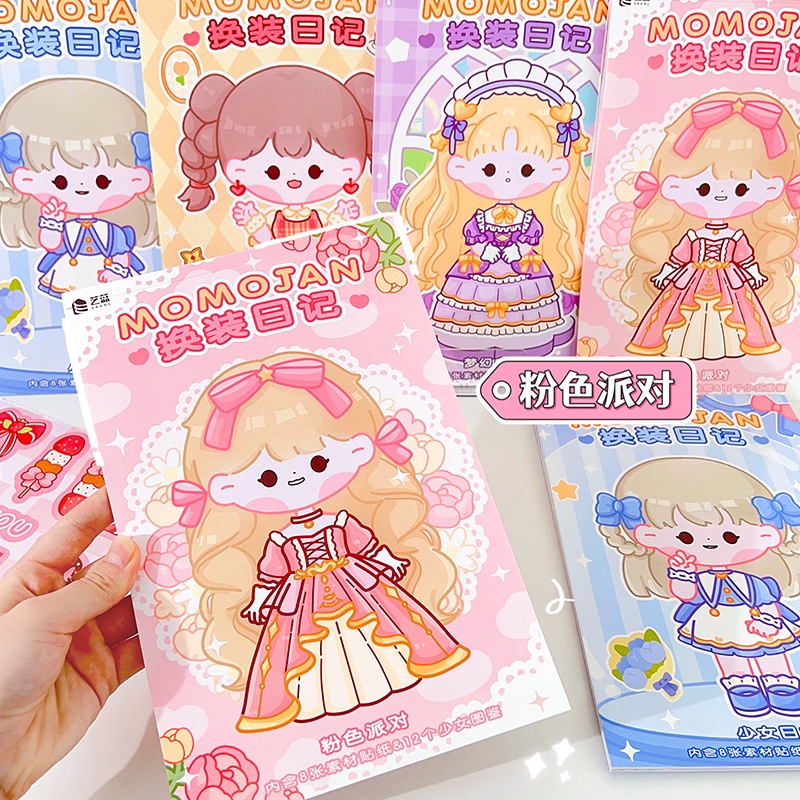 Bộ 20 Tấm Sticker Dán Trang Trí Búp Bê Hoạt Hình MOMO JAN | Shopee Việt Nam