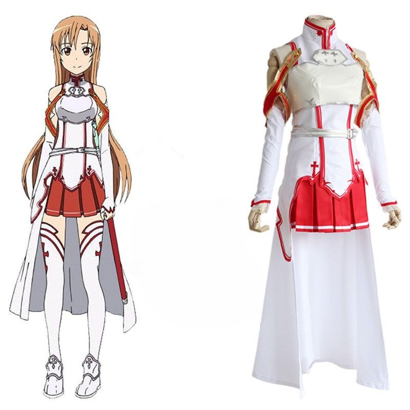Anime Yuuki Asuna Trang Phục SAO Asuna Cosplay Đầm Đồng Phục Đầy Đủ Phù ...
