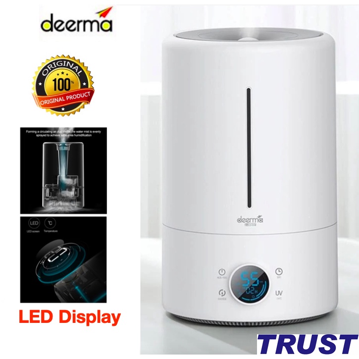 Máy phun sương tạo ẩm không khí thông minh Deerma F628S dung tích 5L, đèn UV làm sạch nguồn nước ...