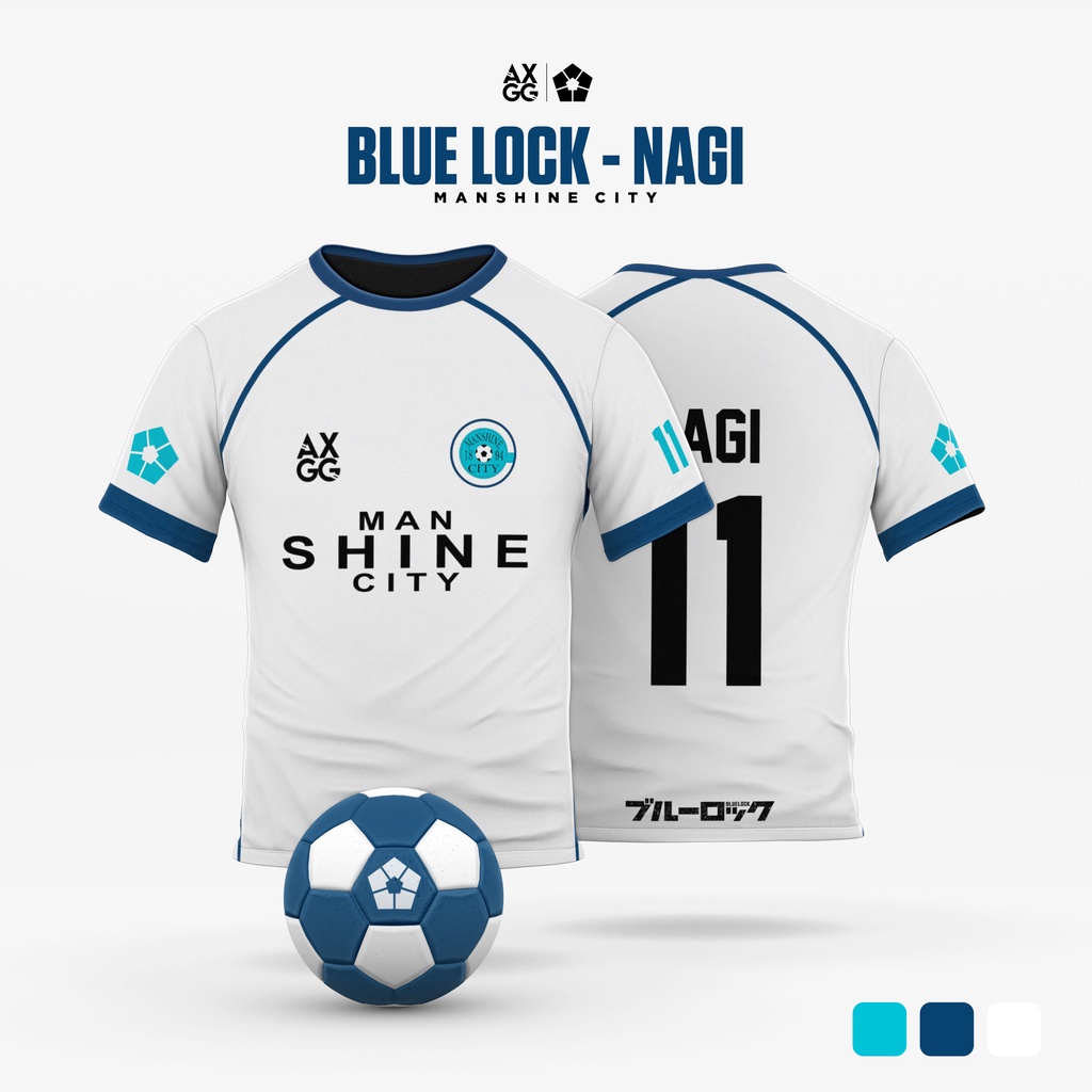 Axgg "blue lock - manshine city - nagi" unisex anime jersey & t-shirt ...